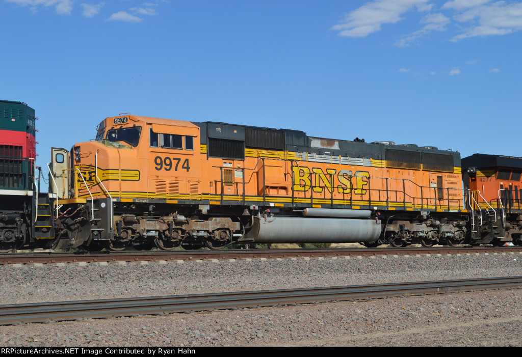 BNSF SD70MAC 9974 Waiting to Depart Barstow